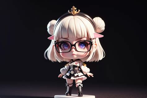 Premium Photo Girl Wearing Glasses Has Bat Wings Shape Toy Model Cute