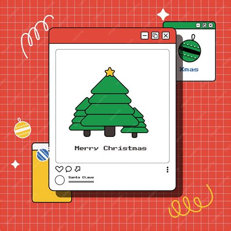 Premium Vector Retro Christmas Program Layout Template Design