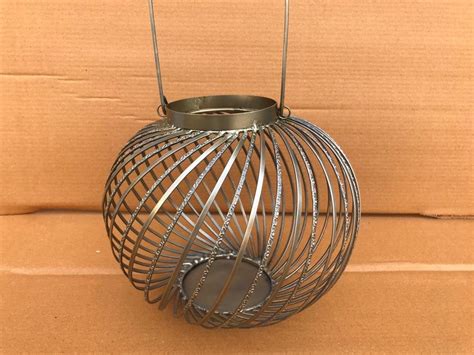 Iron Black T Light Candle Holder For Decoration Shape Cage Shaped At