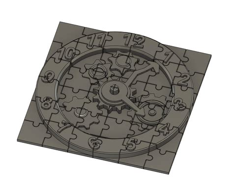 Free Stl File 3d Puzzle Wacky Analog Clock・3d Printer Model To