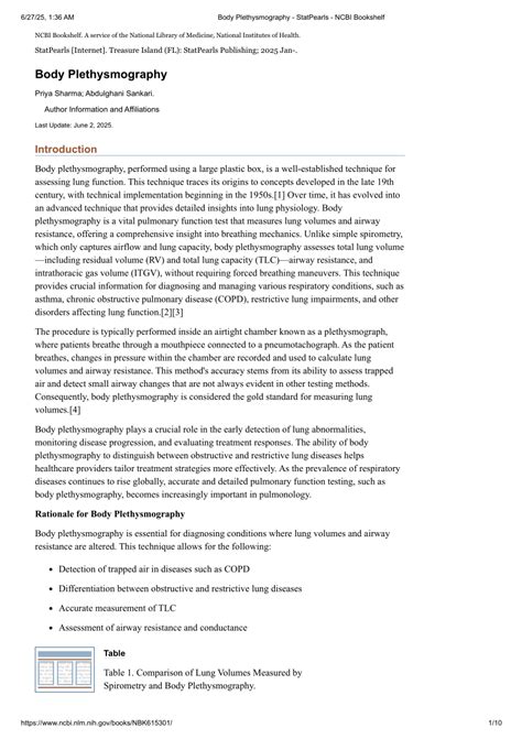 Pdf Body Plethysmography