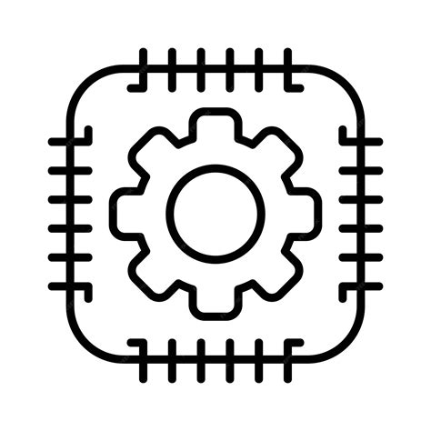 Premium Vector System Core Automation Outline Icon Vector Illustration