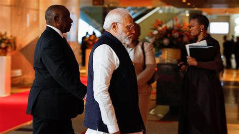 In Photos Pm Modi South African President Ramaphosa Discuss Ways To