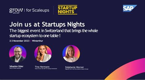 Grow With Sap For Scaleups On Linkedin Startupnights Swissstartups