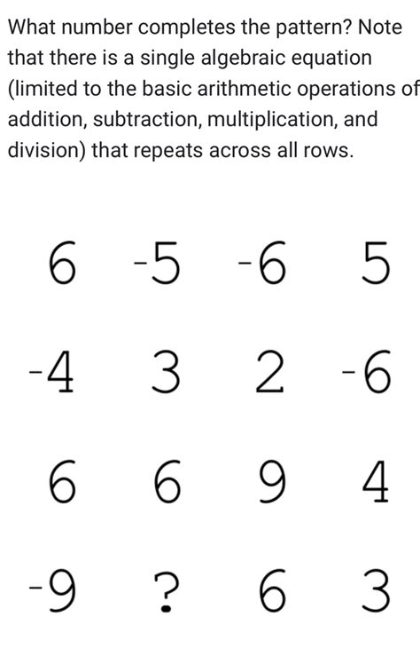 What Number Completes The Pattern Note Ilo Studyx
