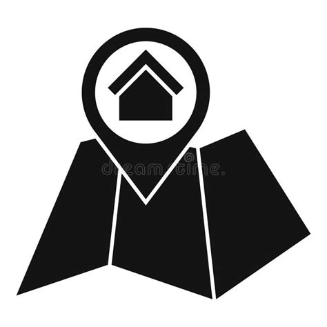 Location Pin Pointing House On Map For Real Estate Navigation Stock