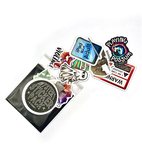 Mystery Sticker Pack Playing Possum Clothing Co