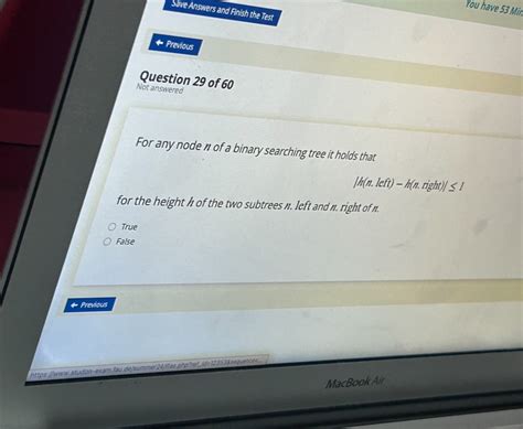 Save Answers And Finlsh The Test You Have Studyx