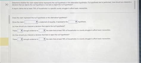 Solved Determine Whether The Ctaim Stated Below Represents Chegg