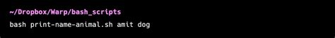 Reading User Input In Bash Warp