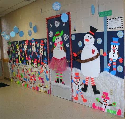 Classroom Snowman Door And Hallway Decoration Christmas Classroom Door