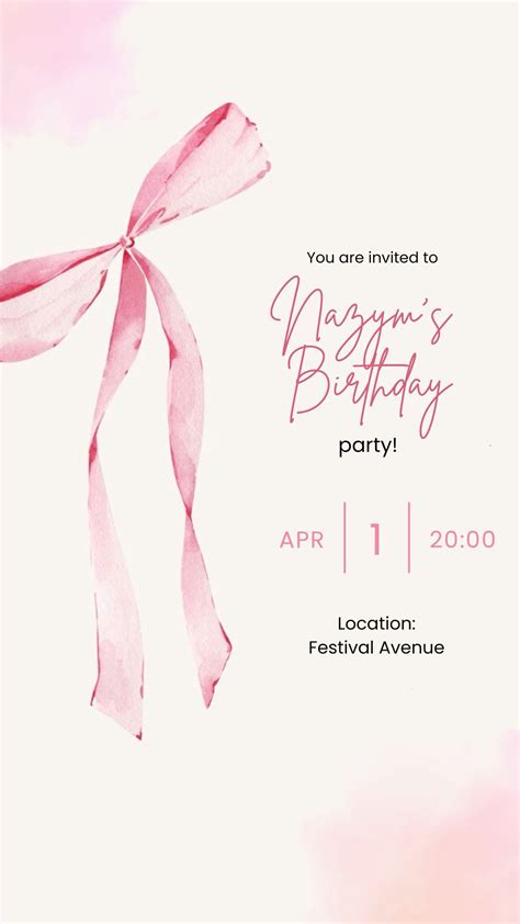 Пин от пользователя Chica на доске нн Приглашение на день рождения Шаблон приглашения Темы