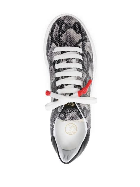 Giuliano Galiano Nemesis Python Print Leather Sneakers Black Farfetch Uk