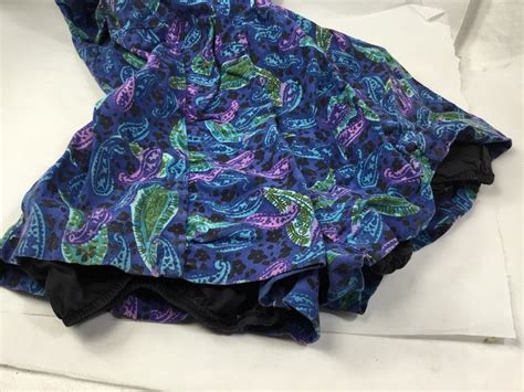 Vintage Rose Marie Reid Paisley Fabric Swimsuit Skorts Gem