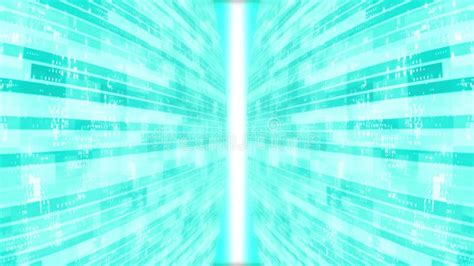 3d Cyan Striped Box Pattern Moving Technology 3d Cyberspace With Light