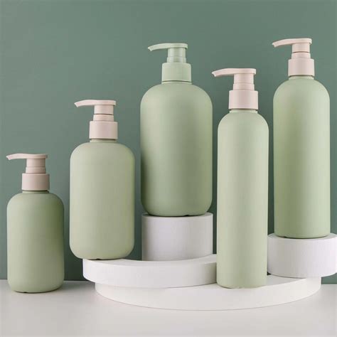 Empty Frosted Green Body Lotion Bottle Conditioner Bottle Lotion Bottle
