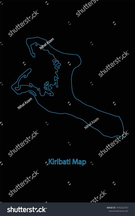 Outline Country Border Map Of Kiribati Royalty Free Stock Vector
