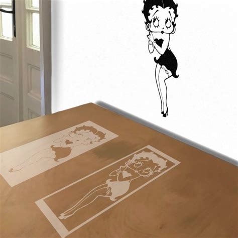 Betty Boop Stencil In 2 Layers