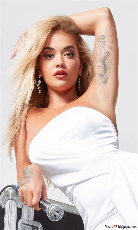 Cute Singer Rita Ora In White Dress 4k Wallpaper Download