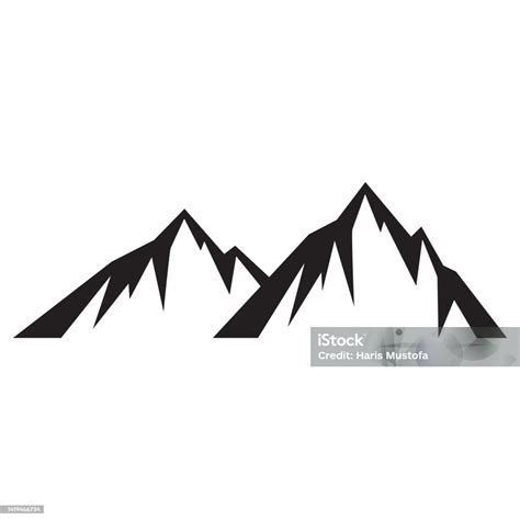 Ilustrasi Vektor Template Desain Ikon Gunung Ilustrasi Stok Unduh
