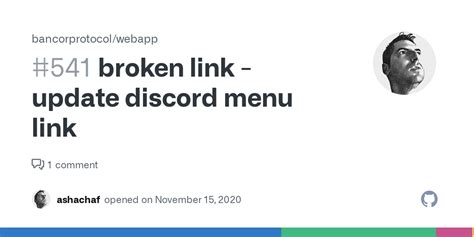 Broken Link Update Discord Menu Link Issue 541 Bancorprotocol