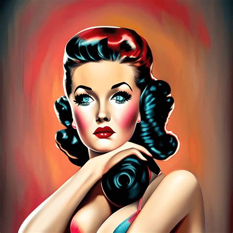 Beautiful Women In Pin Up Art · Creative Fabrica