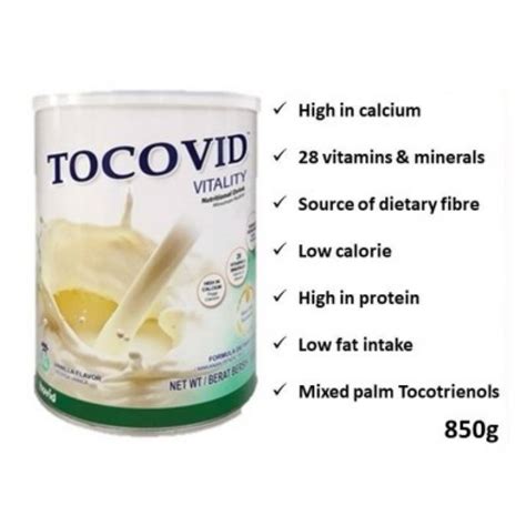Tocovid Vitality Nutritional Drink850g Shopee Malaysia