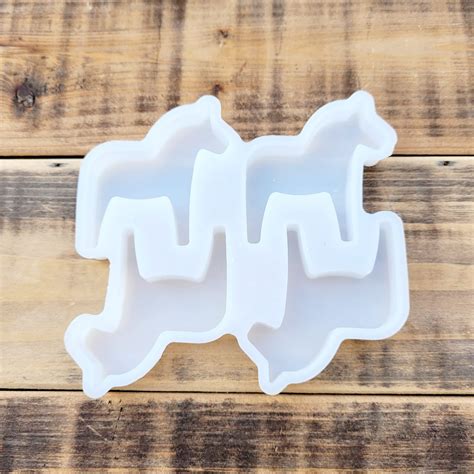Silikon Gießform Mini Dala Pferd er Set Silke Hermes Beton in Form