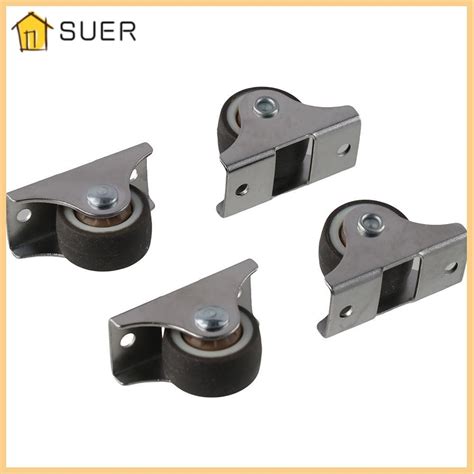Suer1en 4pcs Fixed Caster Wheels Mini 1 Silent Ball Bearing Low