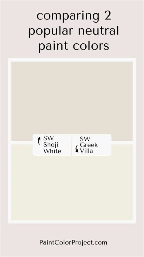 Sherwin Williams Shoji White Vs Greek Villa The Paint Color Project