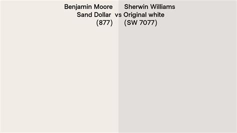 Benjamin Moore Sand Dollar 877 Vs Sherwin Williams Original White Sw