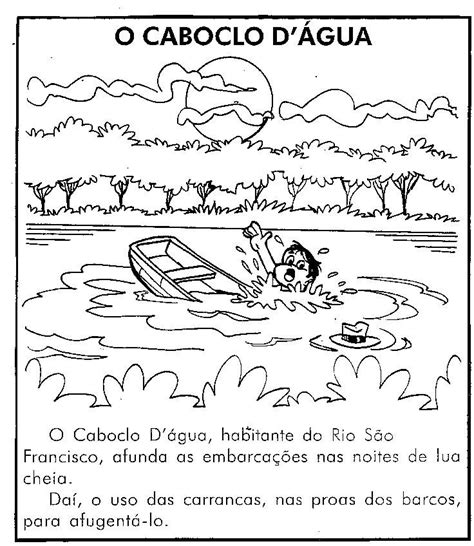 Mural Folclore Com Texto O Caboclo Dágua Educação E Transformação