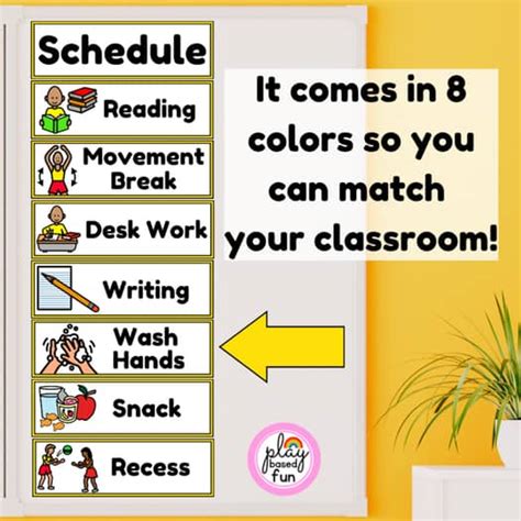 Classroom Schedule Cards Boardmaker Visual Schedule Autism