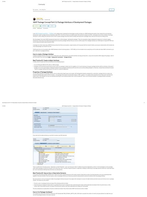 abap package concept part 2 package interfaces of development packages sap blogs pdf