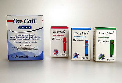 Easylife Blood Glucose Cholesterol Hemoglobin Strips 100 Sterile