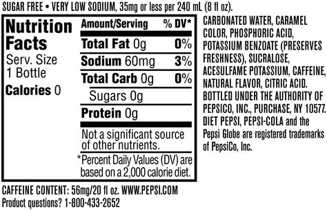 Diet Pepsi Soft Drinks Beverages Pepsico Partners