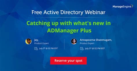 A Webinar On What S New In ADManager Plus ManageEngine Spiceworks Community