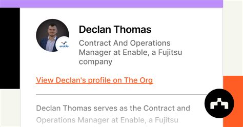 Declan Thomas Contract And Operations Manager At Enable A Fujitsu Company The Org