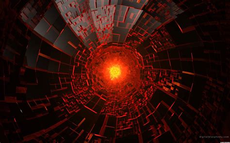 Download Red Circle In 3d Abstract Wallpaper