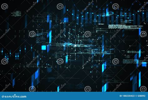 Abstract Futuristic Big Data Information Technology Concept Stock Illustration Illustration Of