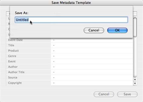 Creating Metadata Templates