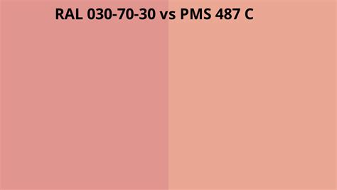 Ral 030 70 30 Vs Pms 487 C Ral Colour Chart Uk