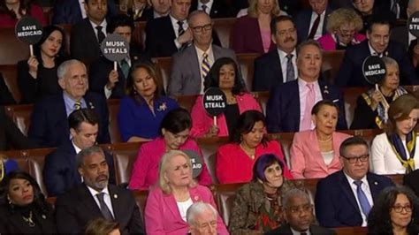 Elon Musk Steals Signs Displayed During Trumps Congress Address