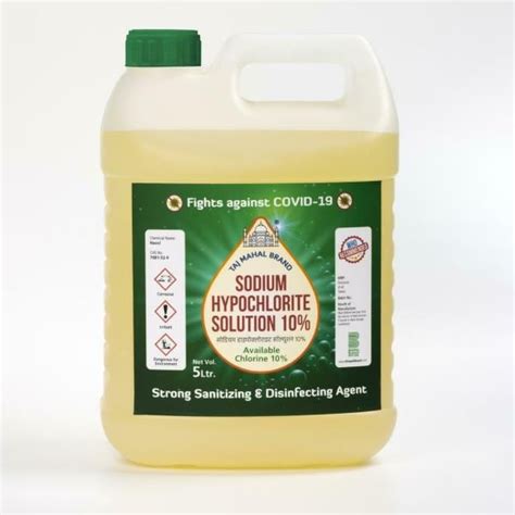 5 Litres Taj Mahal Brand Sodium Hypochlorite Solution 10 Jiomart