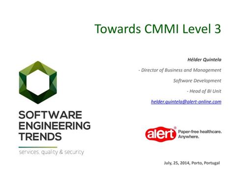 Software Engineering Trends Alert Cmmi Ml3 Ppt