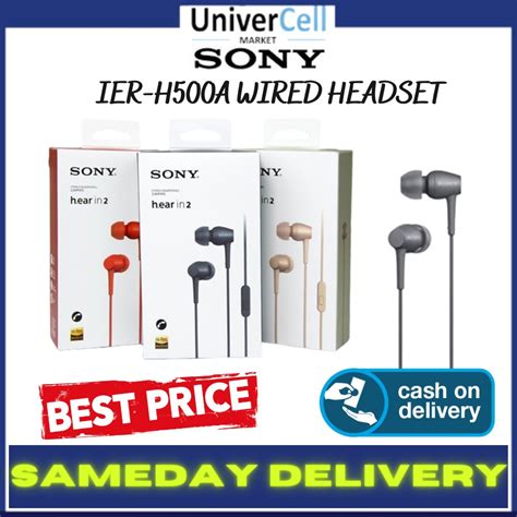 SONY IER - H500a wired headset : 9mm Driver units : 3.5mm audio jack ...