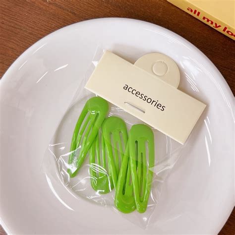 Cute 048 กิ๊บติดผม กิ๊บแป๊กหยดน้ำ สีเดียว 5 ชิ้นแพ็ค Shopee Thailand