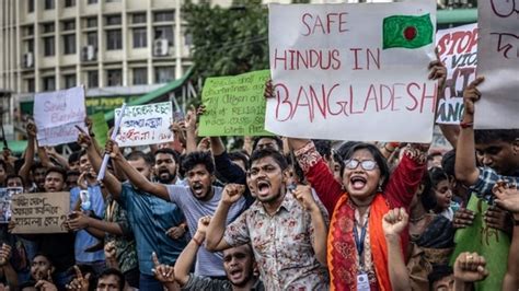 In Photos Massive Save Hindus Protest In Bangladesh Amid Violence