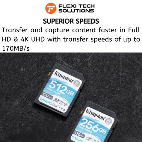 KINGSTON Canvas Go Plus SD Memory Card 170 90MB S Read Write Up To