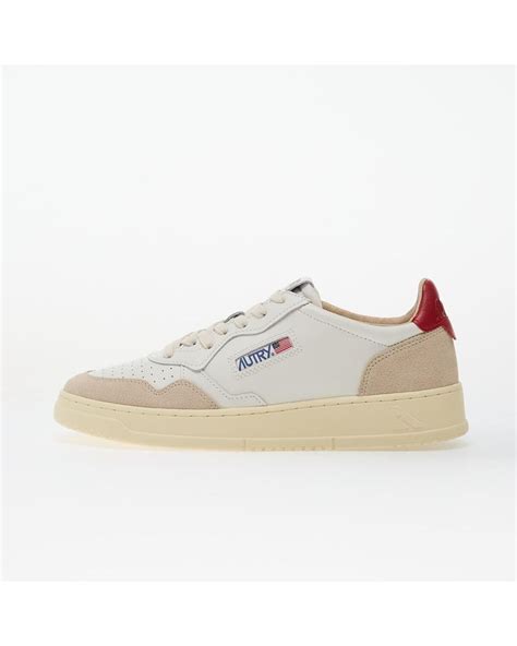 Autry Sneakers Medalist Low Leat Suede In White For Men Lyst